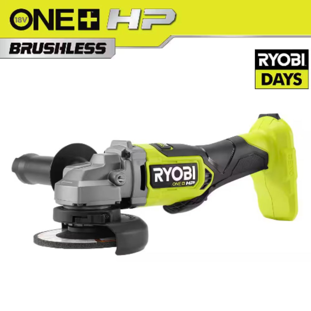 Ryobi - ONE+ HP 18V Brushless Cordless 4-1/2 in. Angle Grinder ...