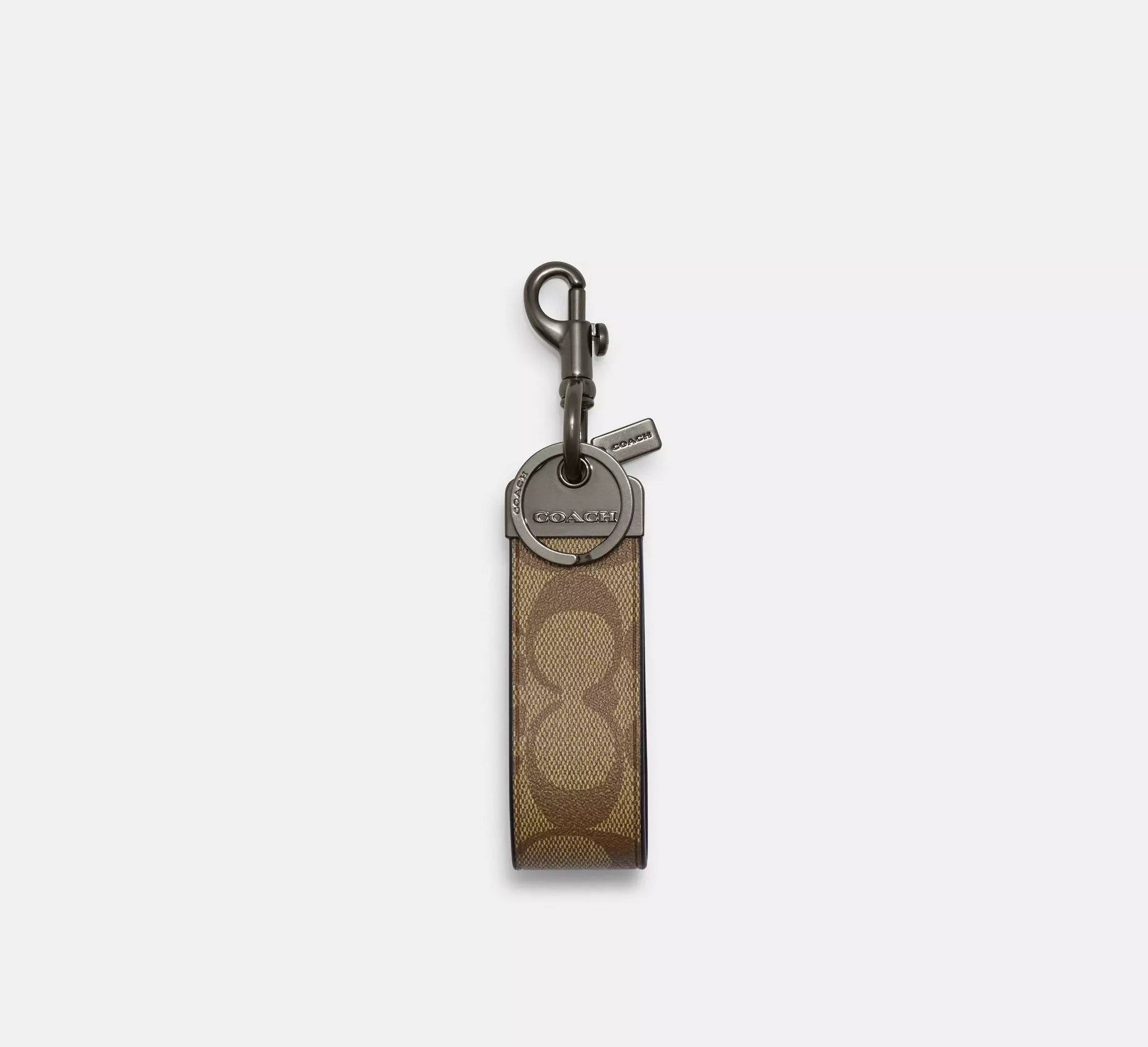 Coach - Loop Key Fob In Signature Canvas | Accesorio Elegante para Llaves