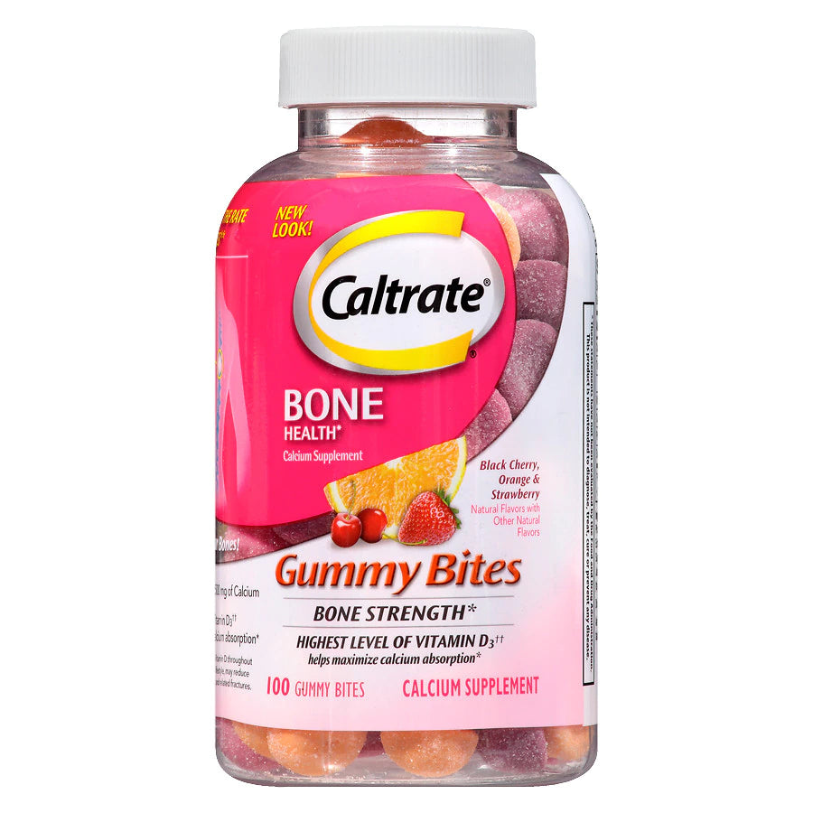 Caltrate - Suplemento Gummy Bites Calcio y Vitamina D 600+D3
